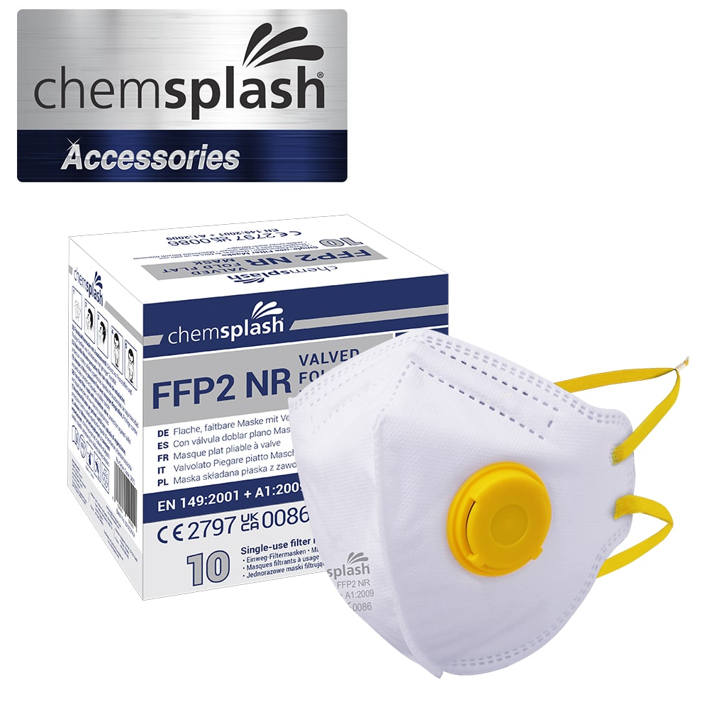 Chemsplash FFP2 Valved Fold Flat Mask | WorkWear Experts